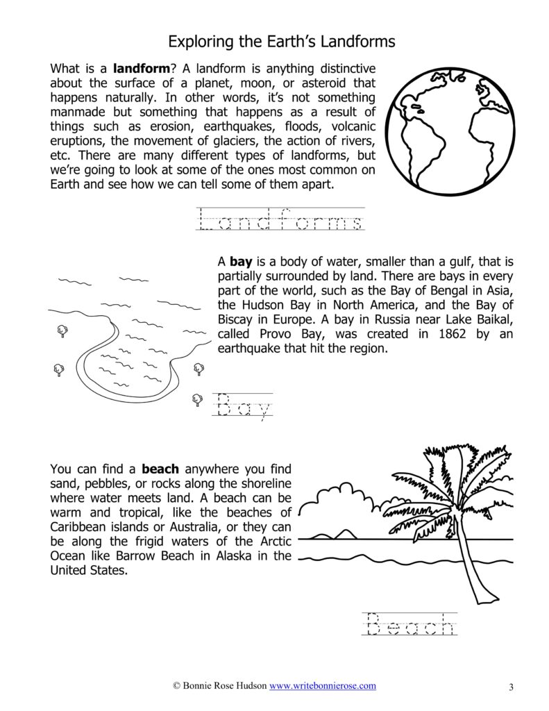 Exploring the Earth's Landforms-Learning About Science, Level 3 Print ...