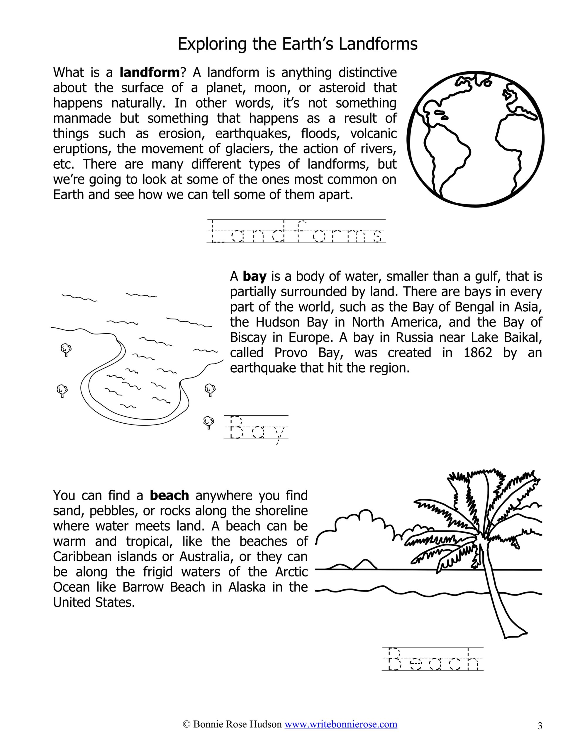 Exploring the Earth's Landforms-Learning About Science, Level 3 Print ...