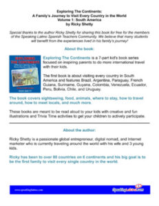 Exploring the Continents: South America E-Book Lesson Plan for Spanish ...