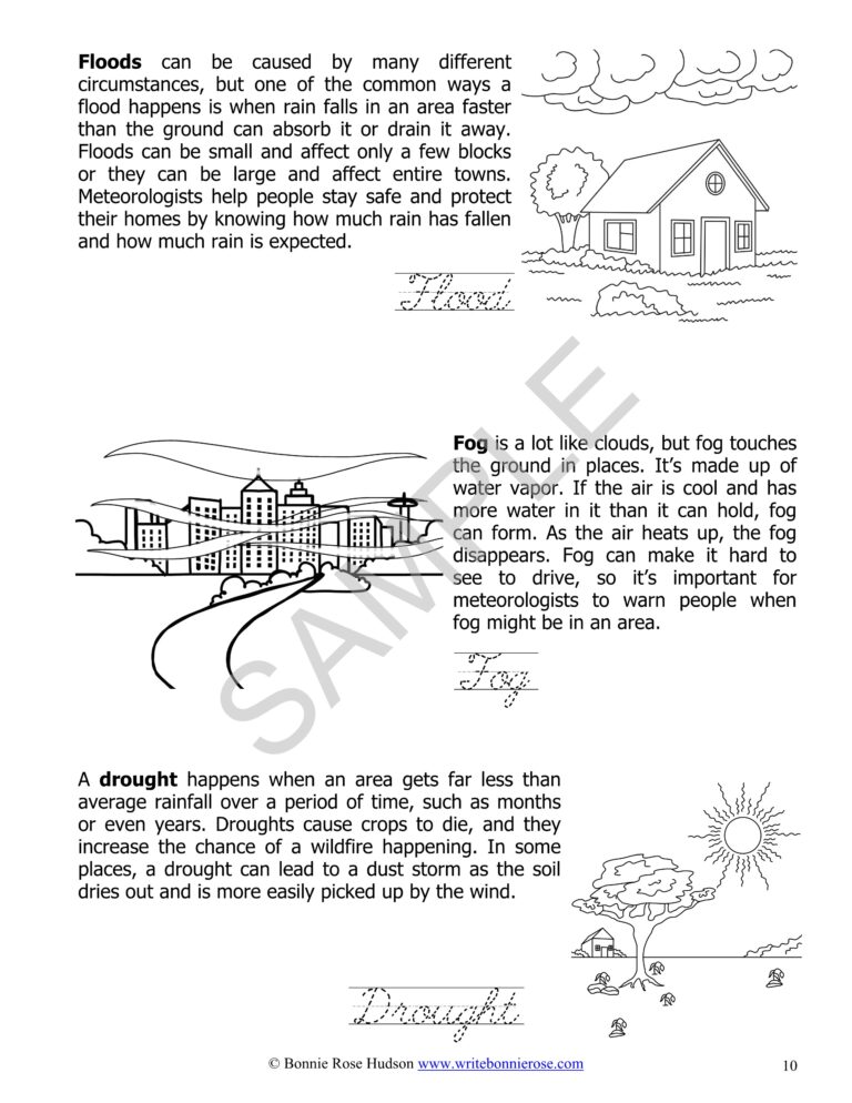Forecasting and Understanding the Weather-Learning About Science, Level 3 Cursive Version | Made ...