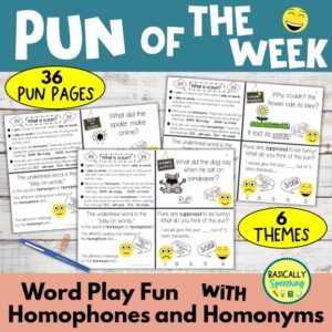 Homonyms Homophones and Multiple Meaning Words Activity, Pun of the ...