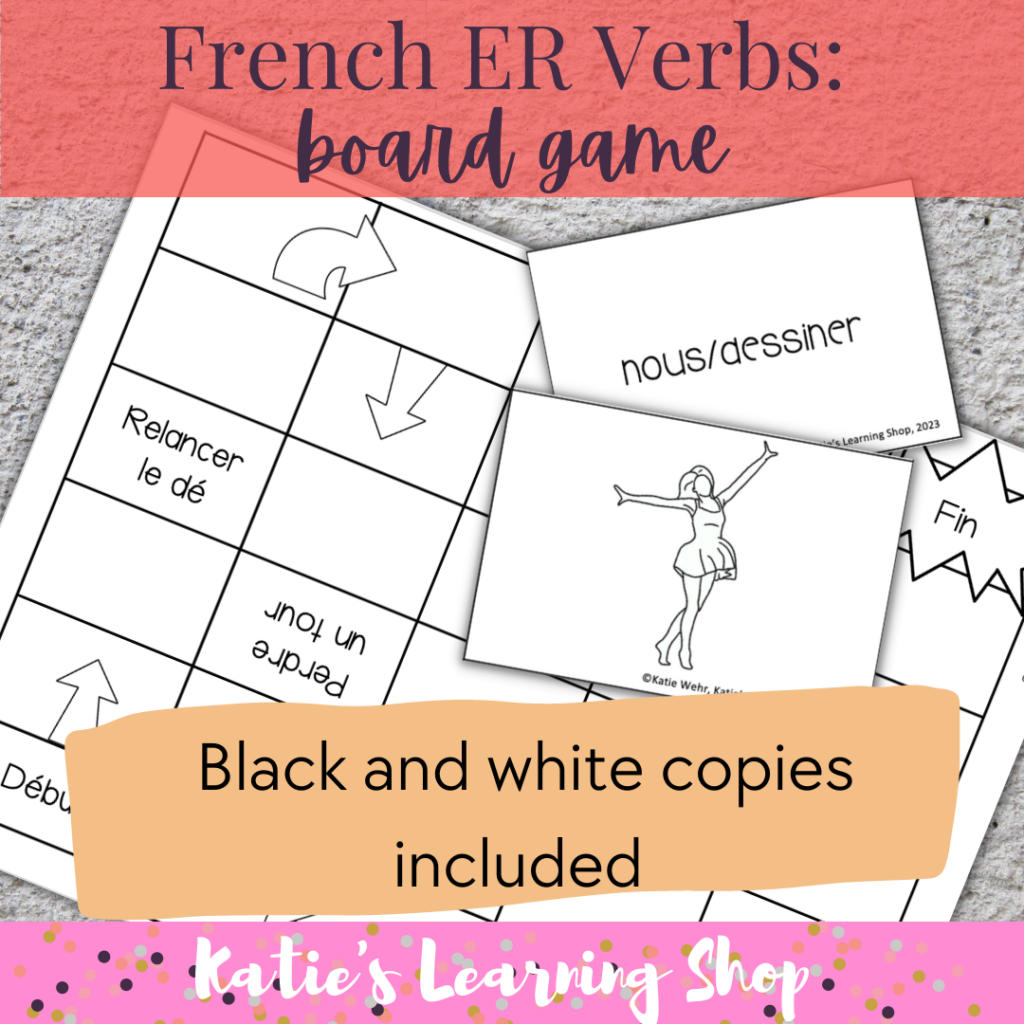 French ER Verbs Board Game | Made By Teachers