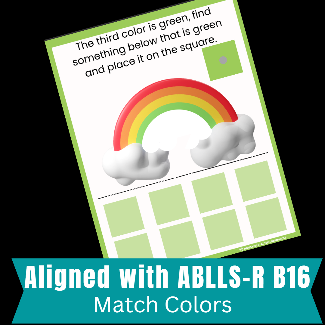 Matching Colors Rainbow Adapted Book Aligned with ABBLS-R B16 | Made By ...