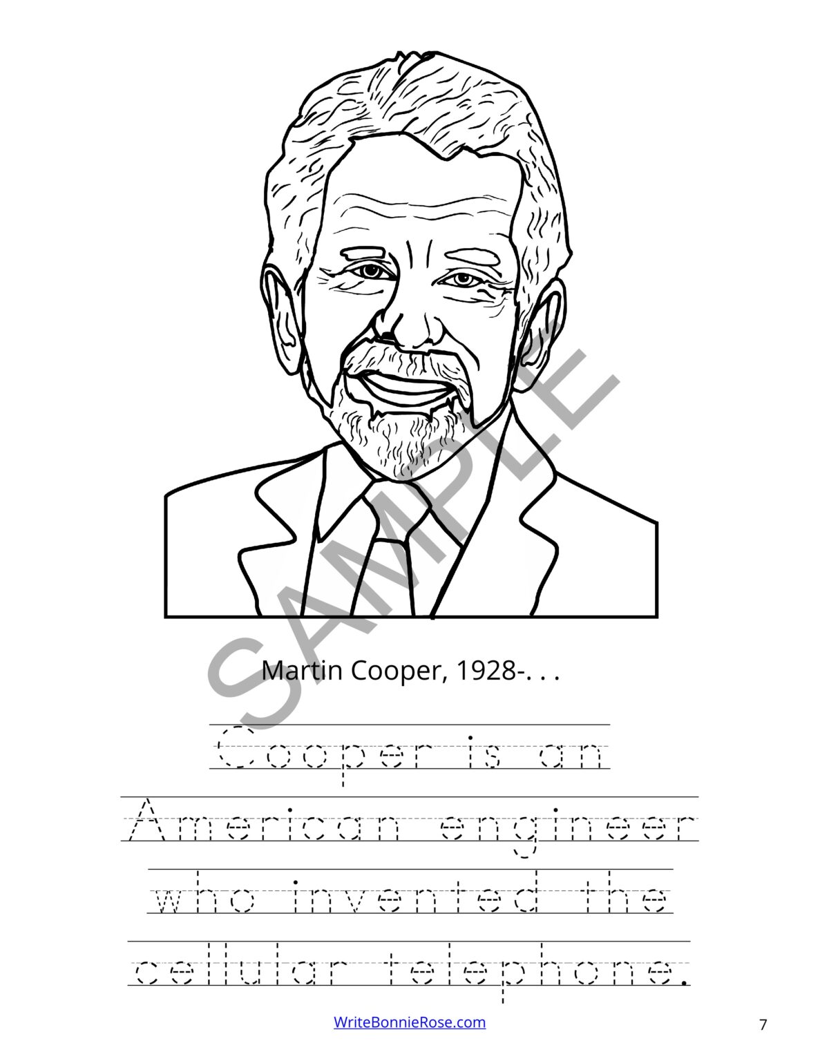 Famous Americans of the 1980s Coloring Book-Level B | Made By Teachers