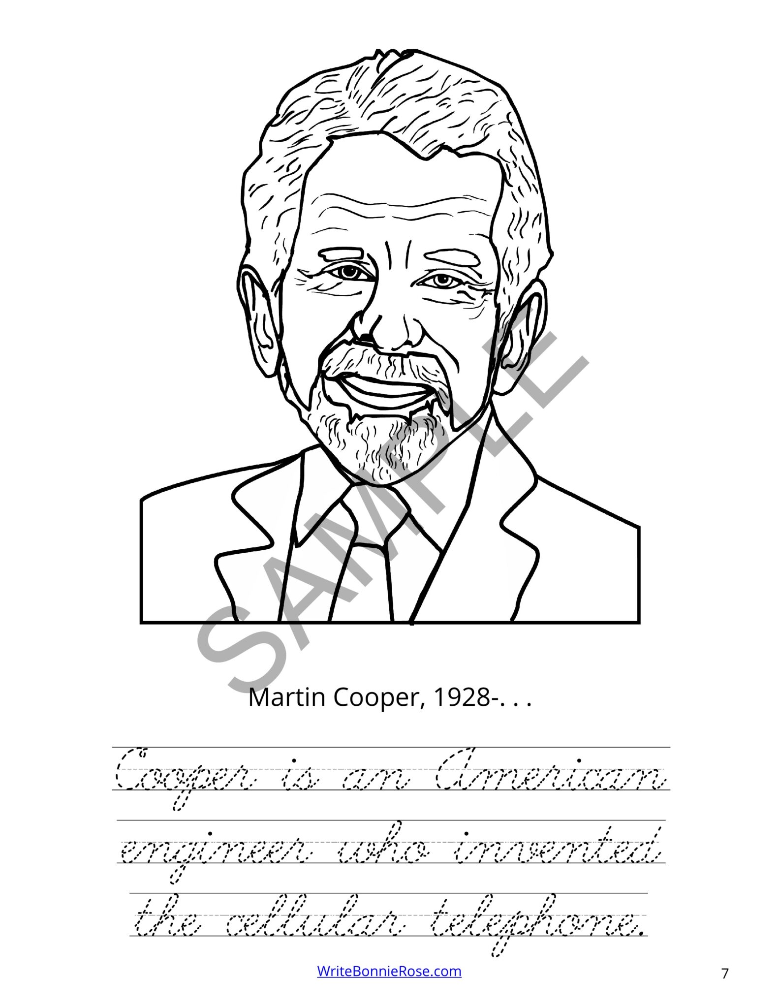 Famous Americans of the 1980s Coloring Book-Level C | Made By Teachers