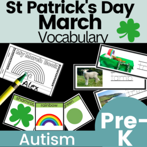 March St Patrick's Day Vocabulary Cards, Traceable Print Cards, & Mini ...