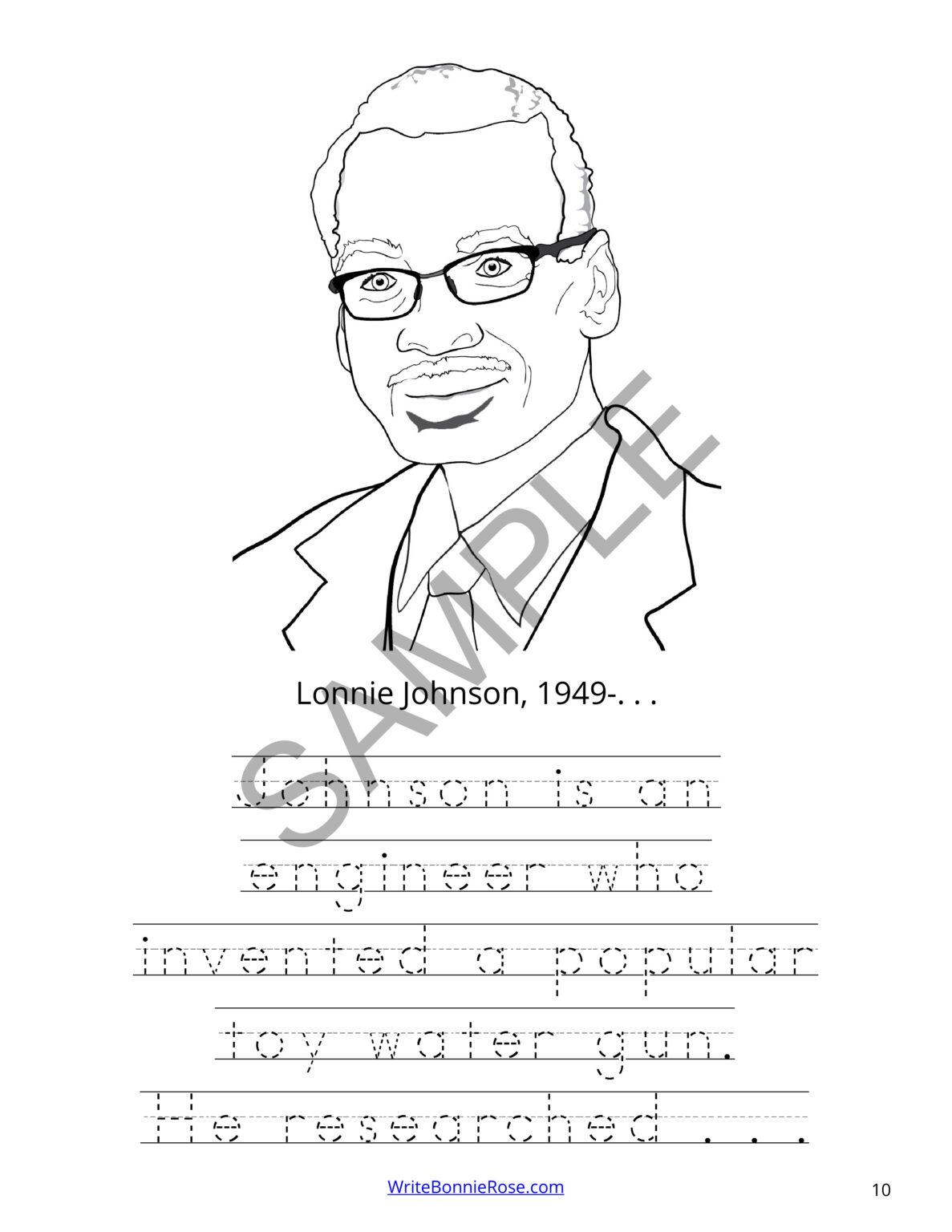 Famous Americans of the 1990s Coloring Book-Level B | Made By Teachers