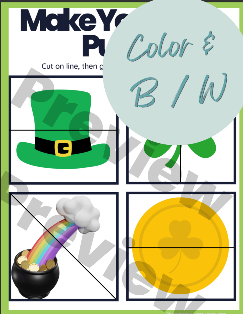 Autism Preschool Early Learner March & St Patrick's Day Bundle | Made ...