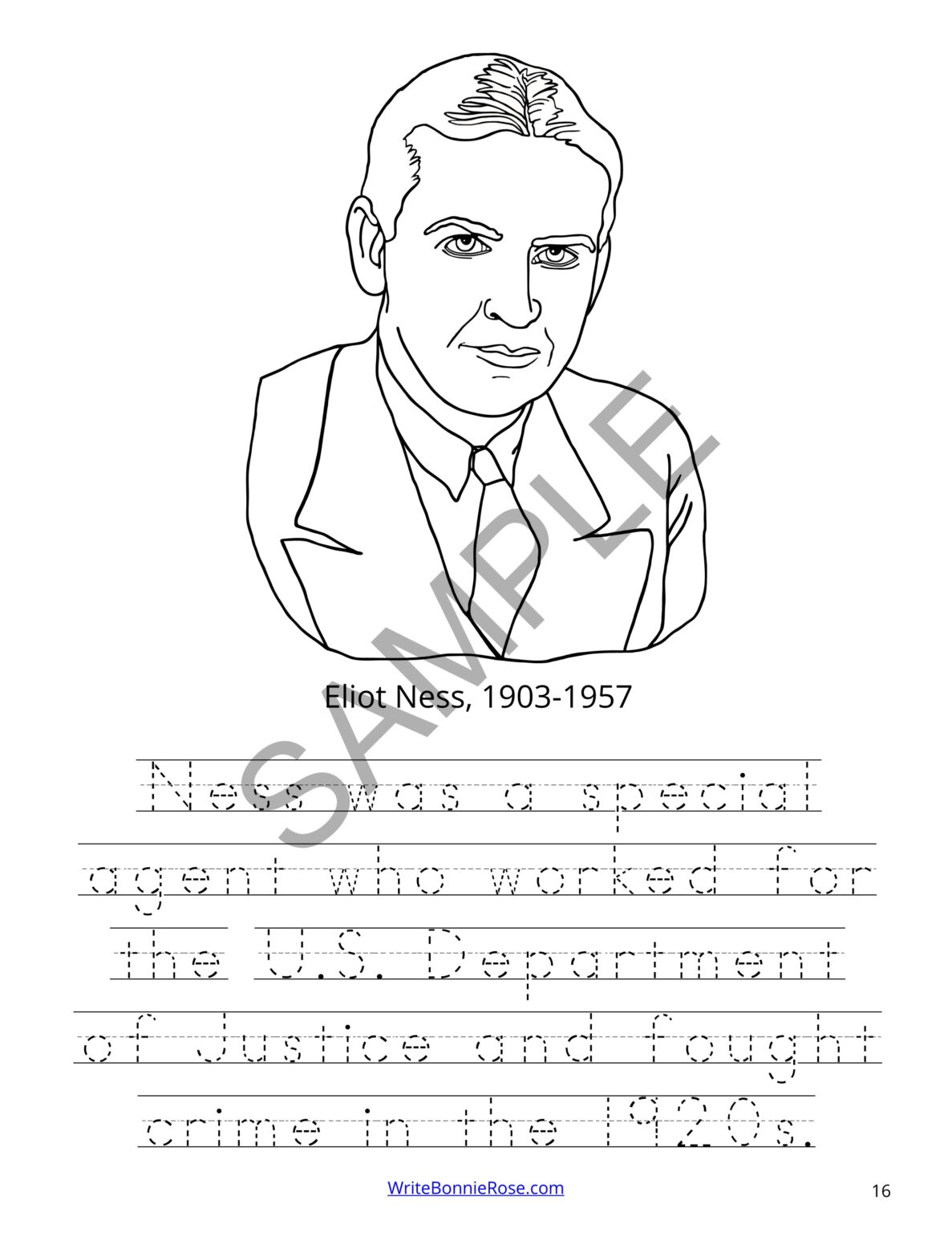 Famous Americans of the 1920s Coloring Book Level B | Made By Teachers