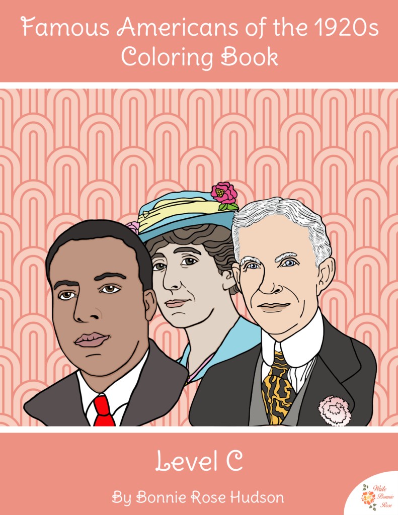 Famous Americans of the 1920s Coloring Book Level C | Made By Teachers