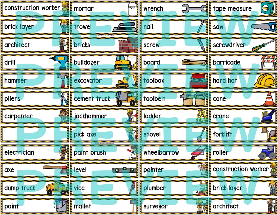 Construction Word Wall | Made By Teachers