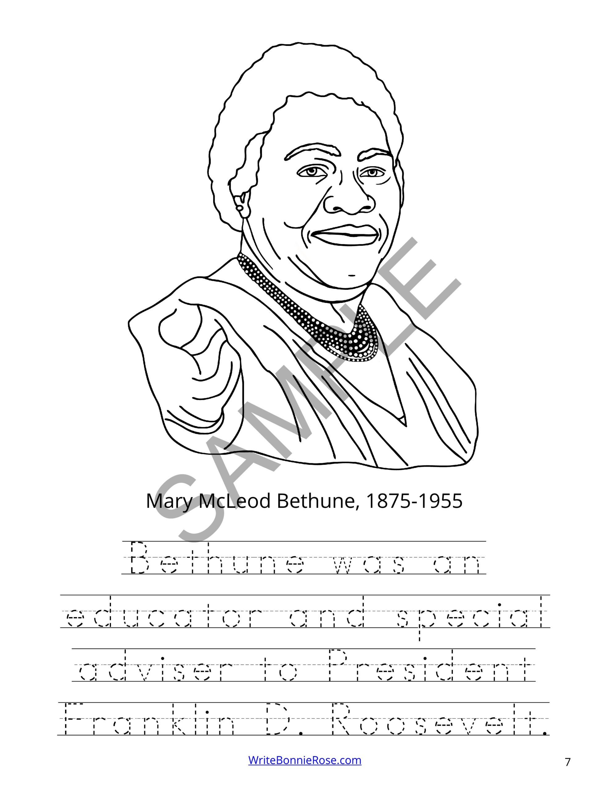 Famous Americans of the 1930s Coloring Book Level B | Made By Teachers