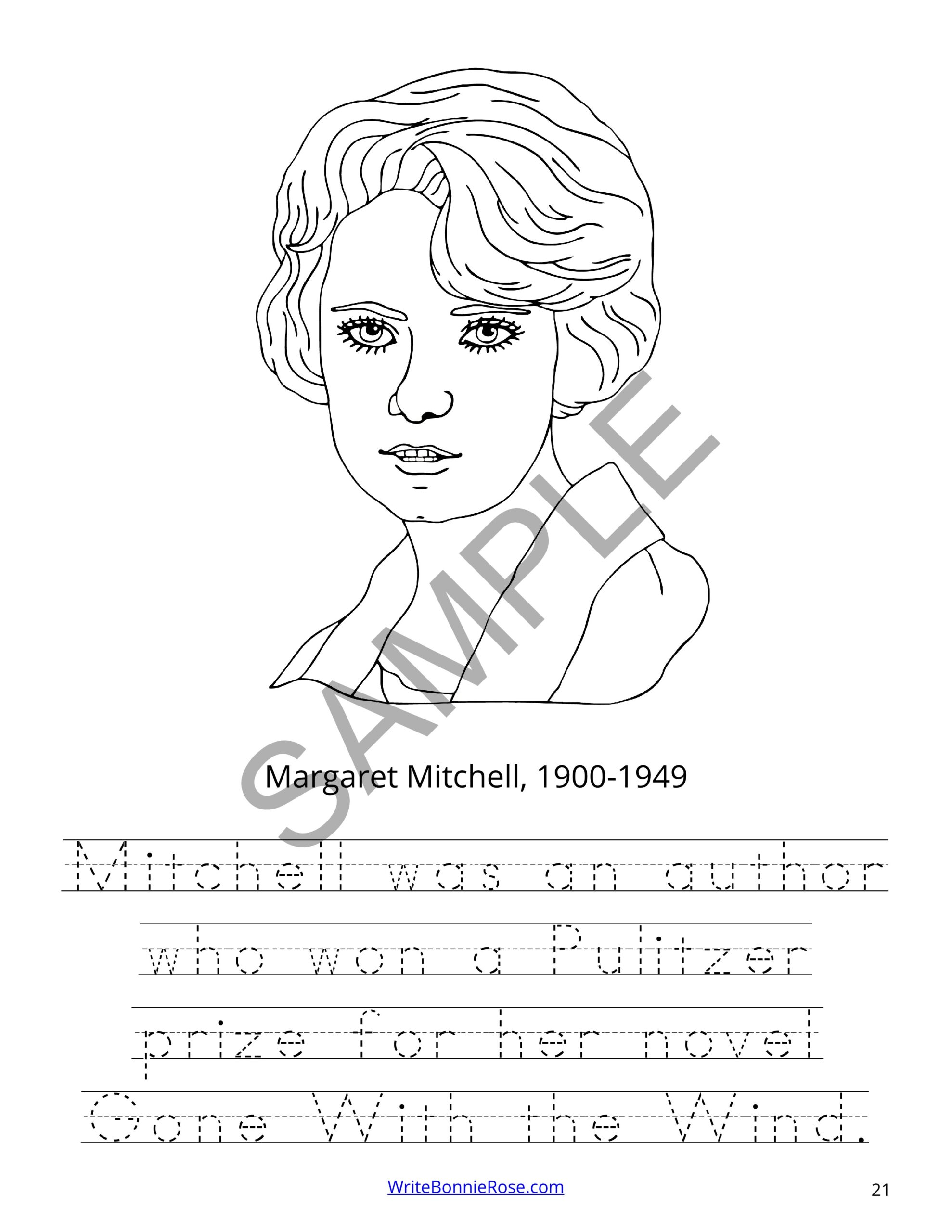 Famous Americans of the 1930s Coloring Book Level B | Made By Teachers