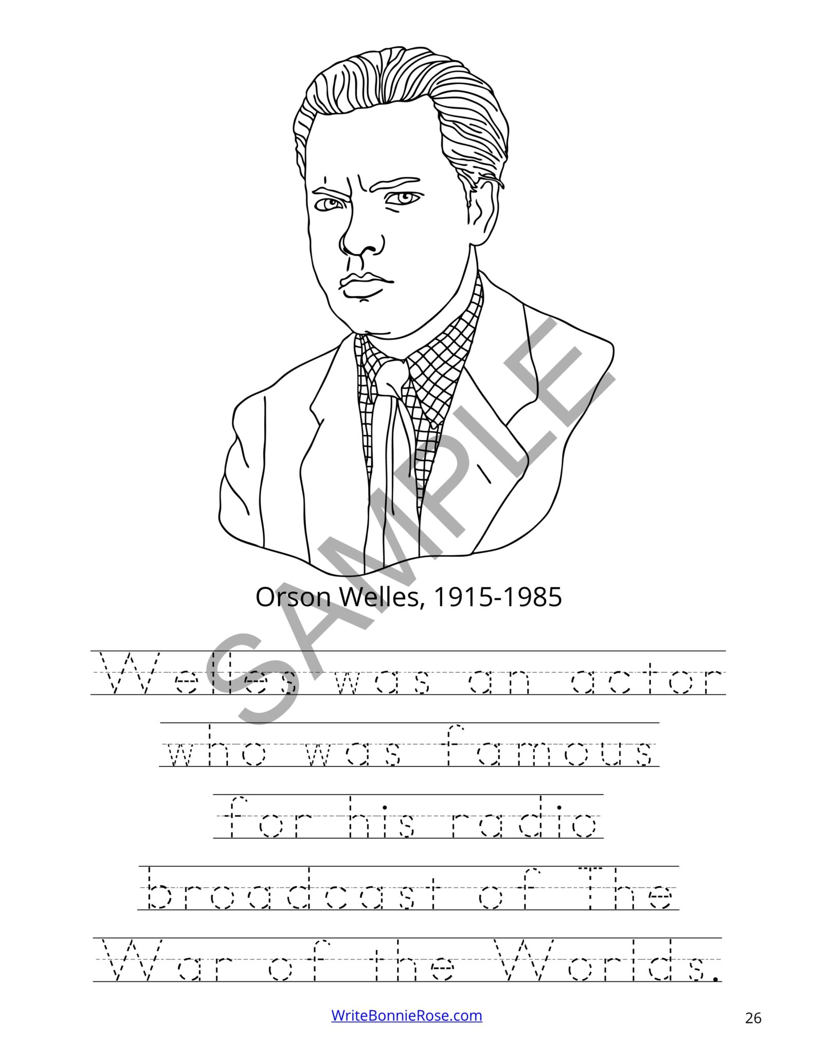 Famous Americans of the 1930s Coloring Book Level B | Made By Teachers