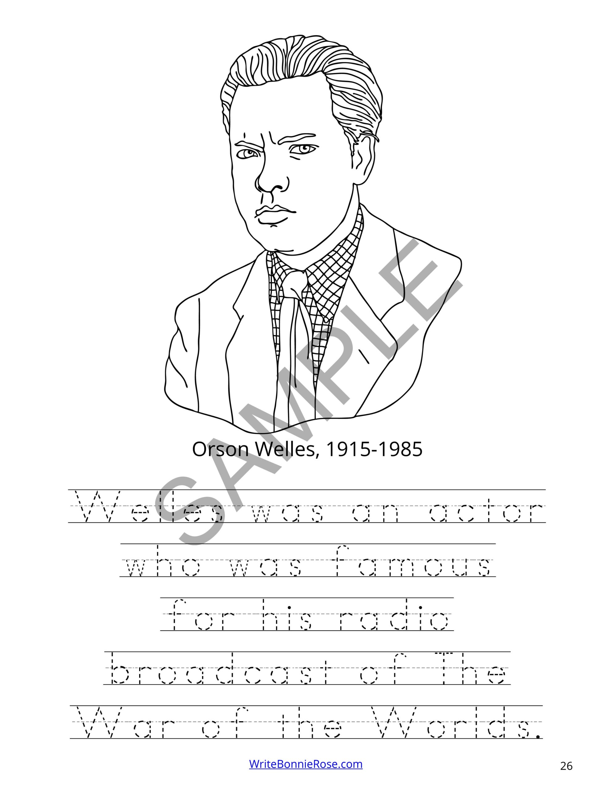 Famous Americans of the 1930s Coloring Book Level B | Made By Teachers