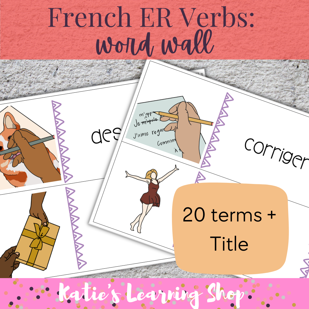 French Word Wall: ER Verbs | Made By Teachers