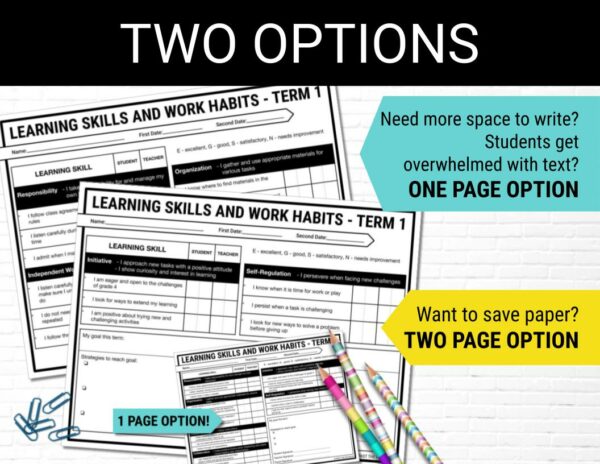 Learning Skills Checklist: Term 1 | Made By Teachers