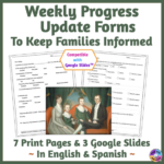 Digital & Printable Weekly Progress Update Report Form in English ...