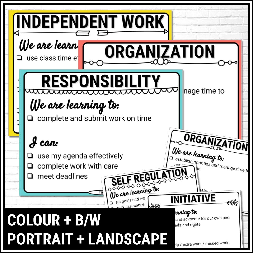 Learning Skills Posters: Social Emotional Learning | Made By Teachers