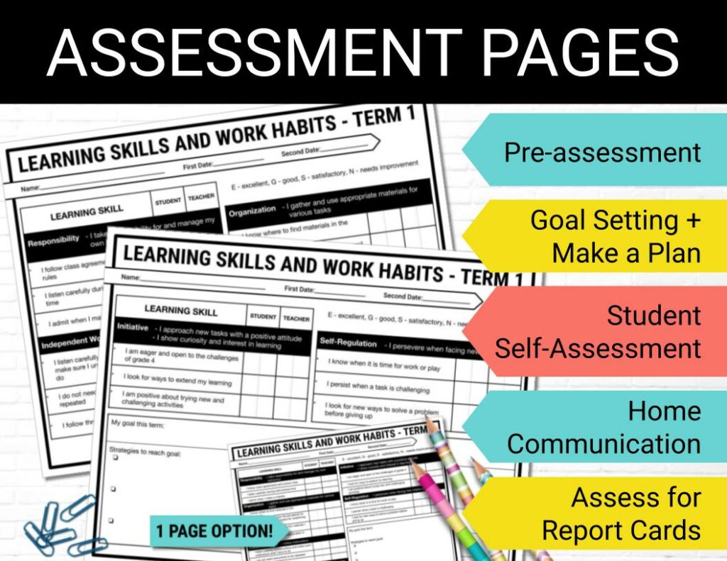 Learning Skills and Work Habits Package | Made By Teachers