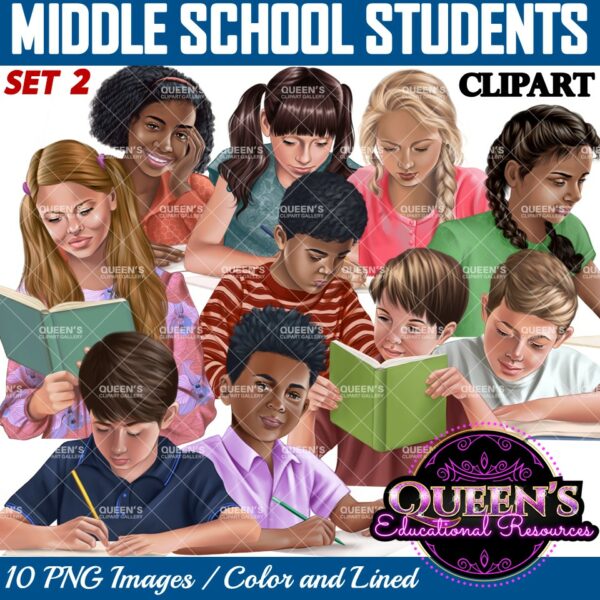 Teens Clipart, Middle School Students Clipart, Teenagers Clipart ...