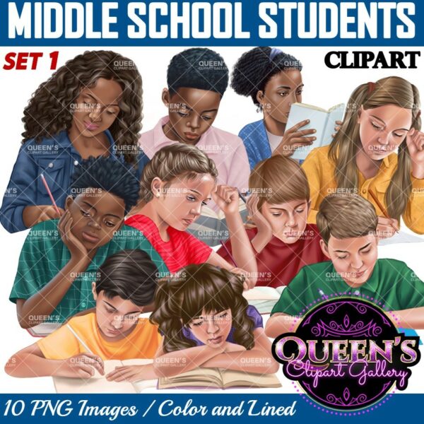 Teens Clipart, Middle School Students Clipart, Teenagers Clipart ...