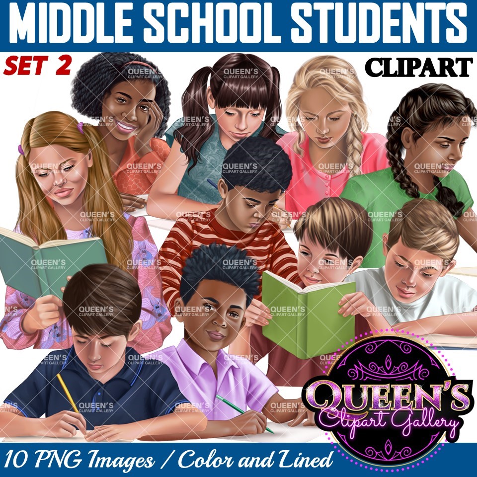 Teens Clipart, Middle School Students Clipart, Teenagers Clipart ...