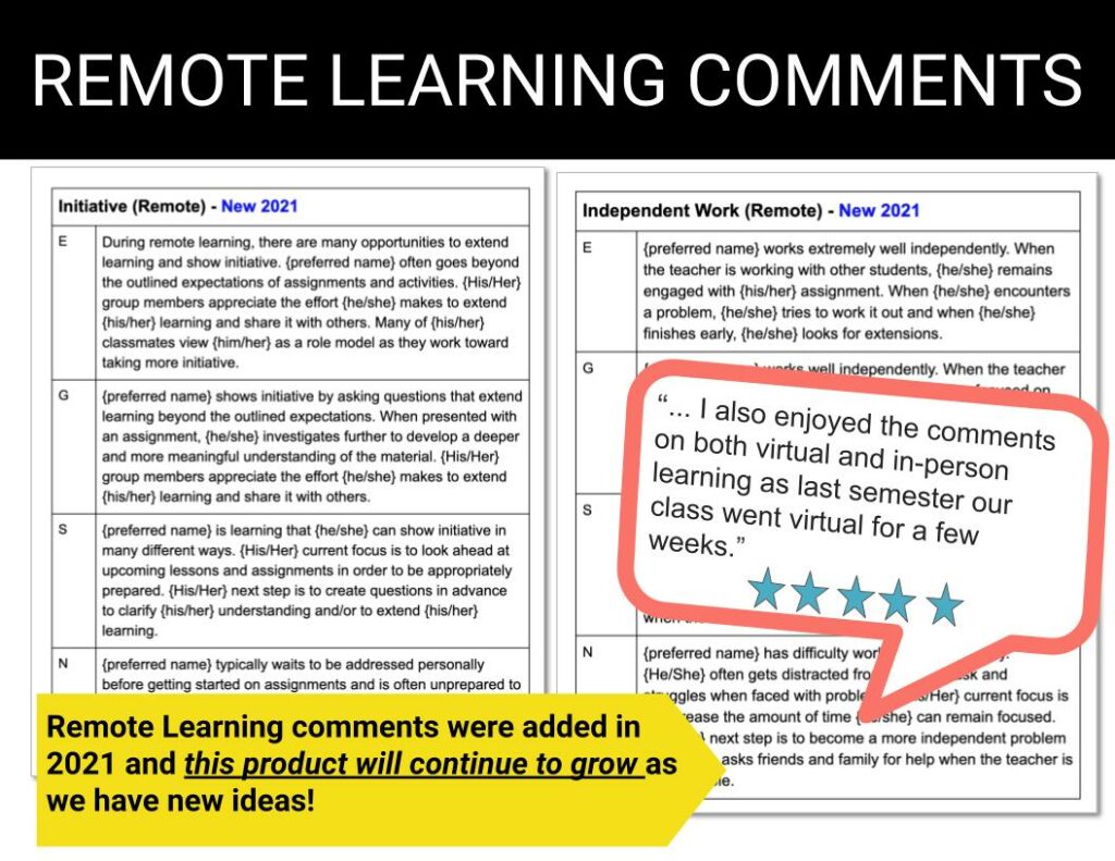 Ontario Learning Skills Report Card Comments - Junior Grades 4 5 6 ...