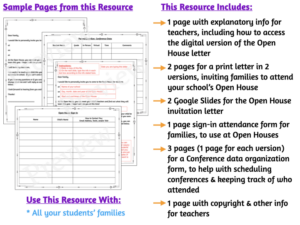 Open House Sign In Sheet & Parent Teacher Conference Forms | Made By ...