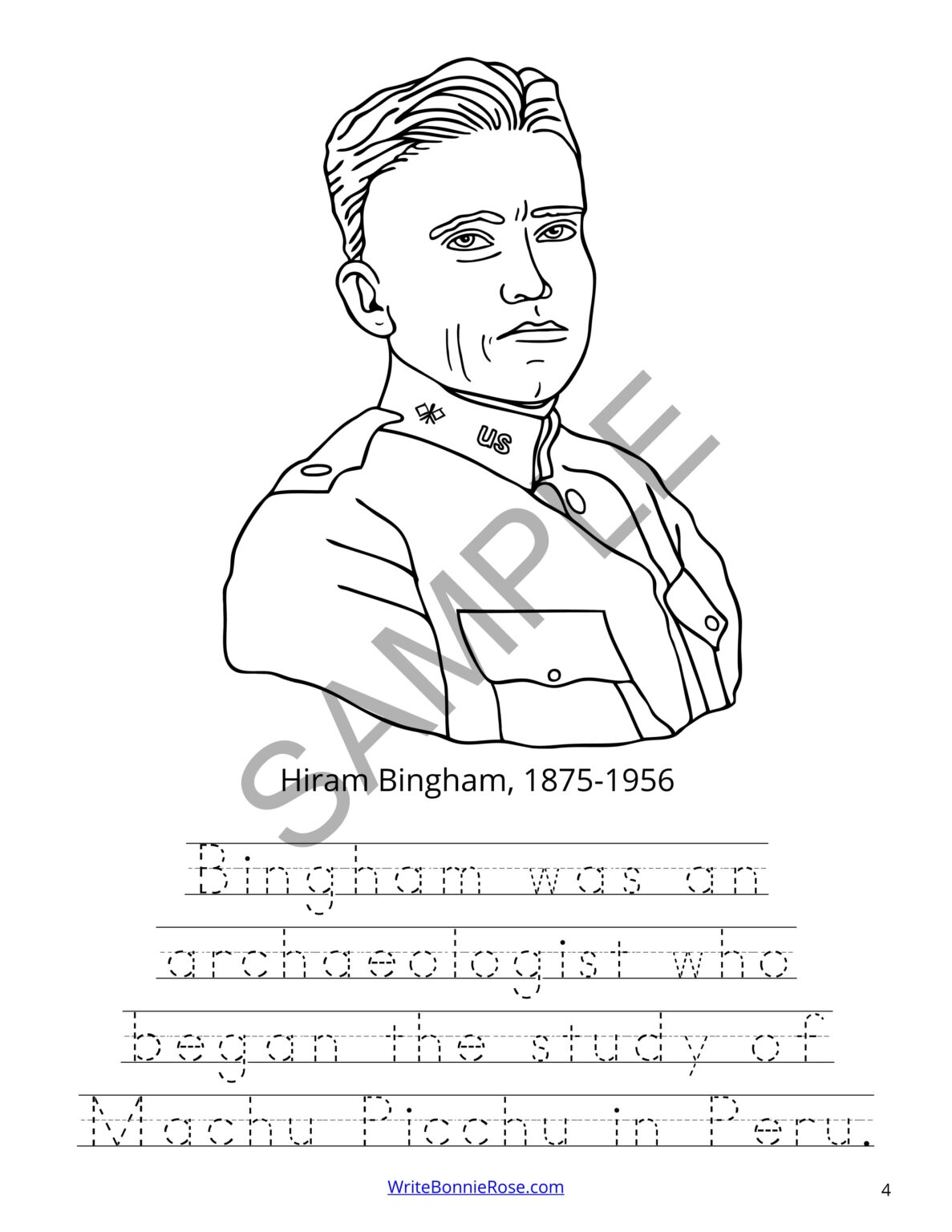 Famous Americans of the 1910s Coloring Book-Level B | Made By Teachers