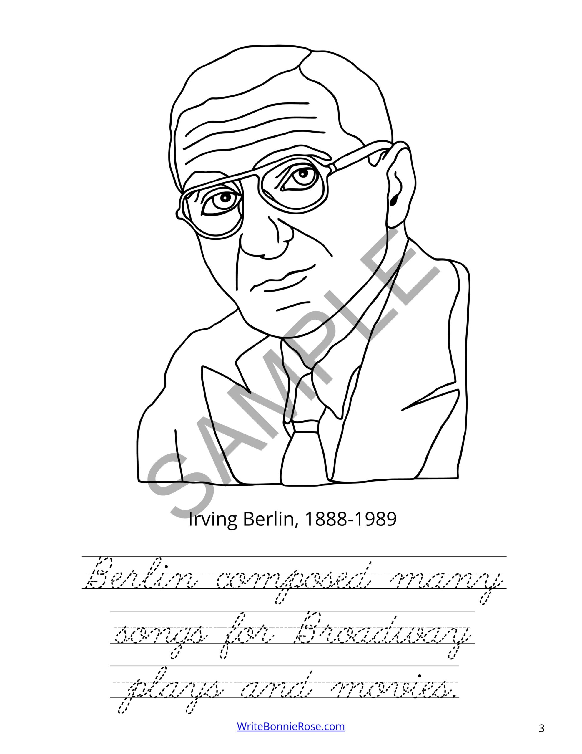 Famous Americans of the 1910s Coloring Book-Level C | Made By Teachers