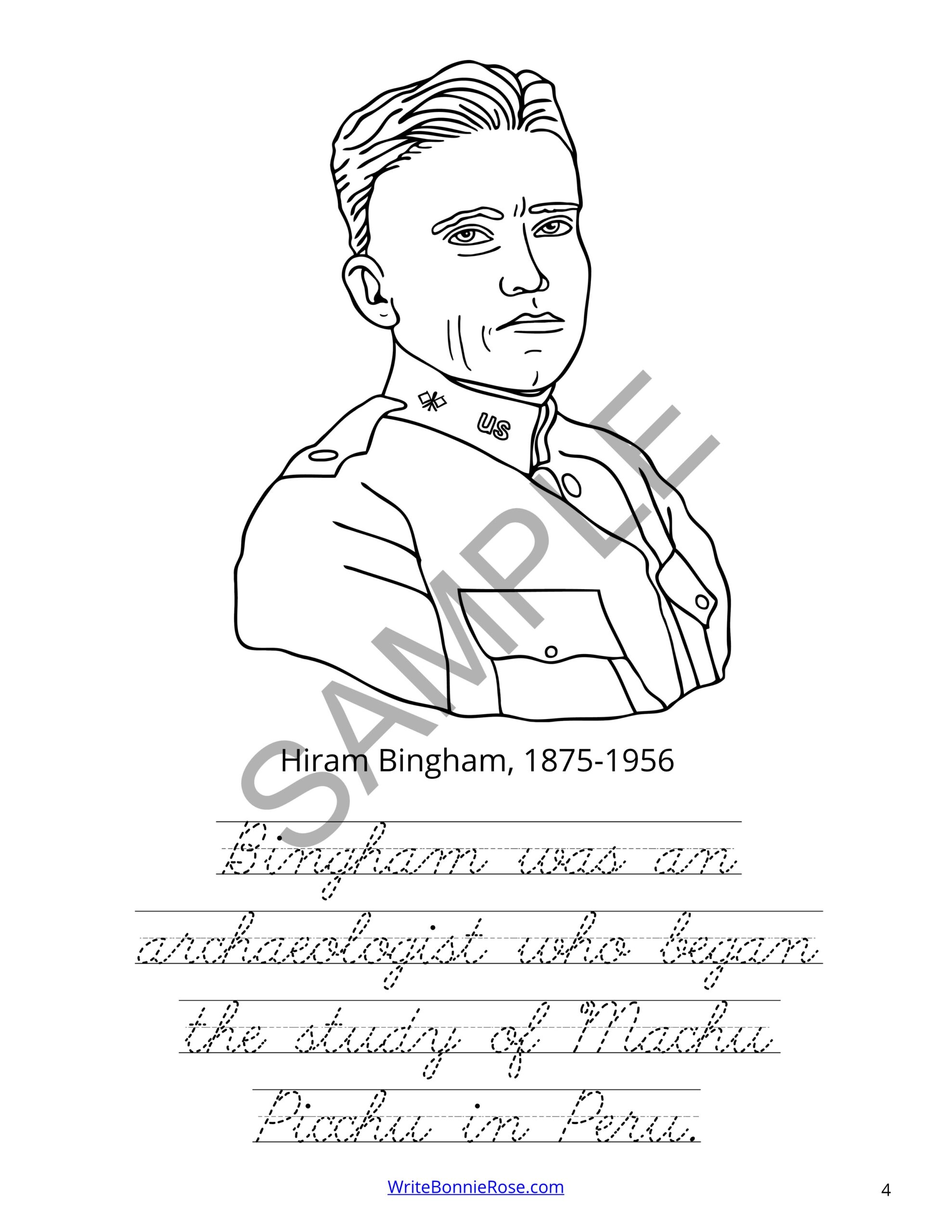 Famous Americans of the 1910s Coloring Book-Level C | Made By Teachers