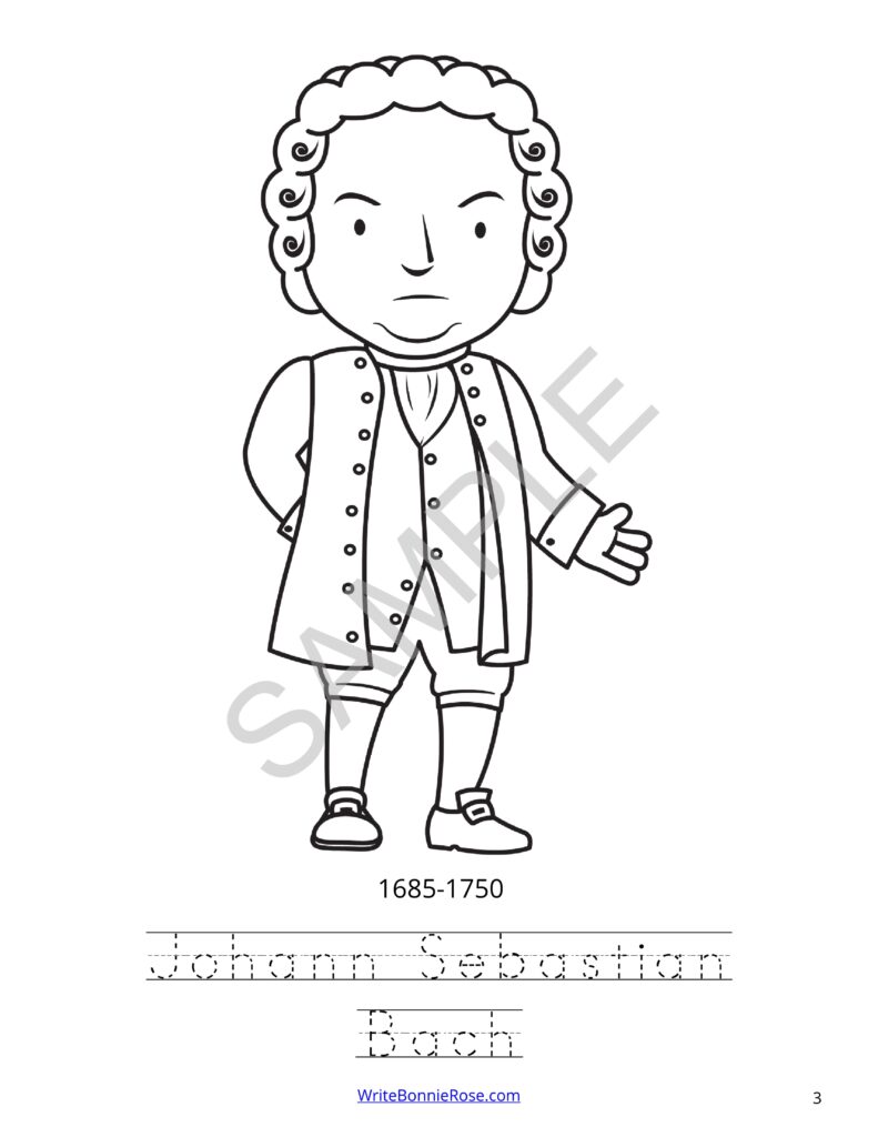 Famous Composers Coloring Book-Level A | Made By Teachers