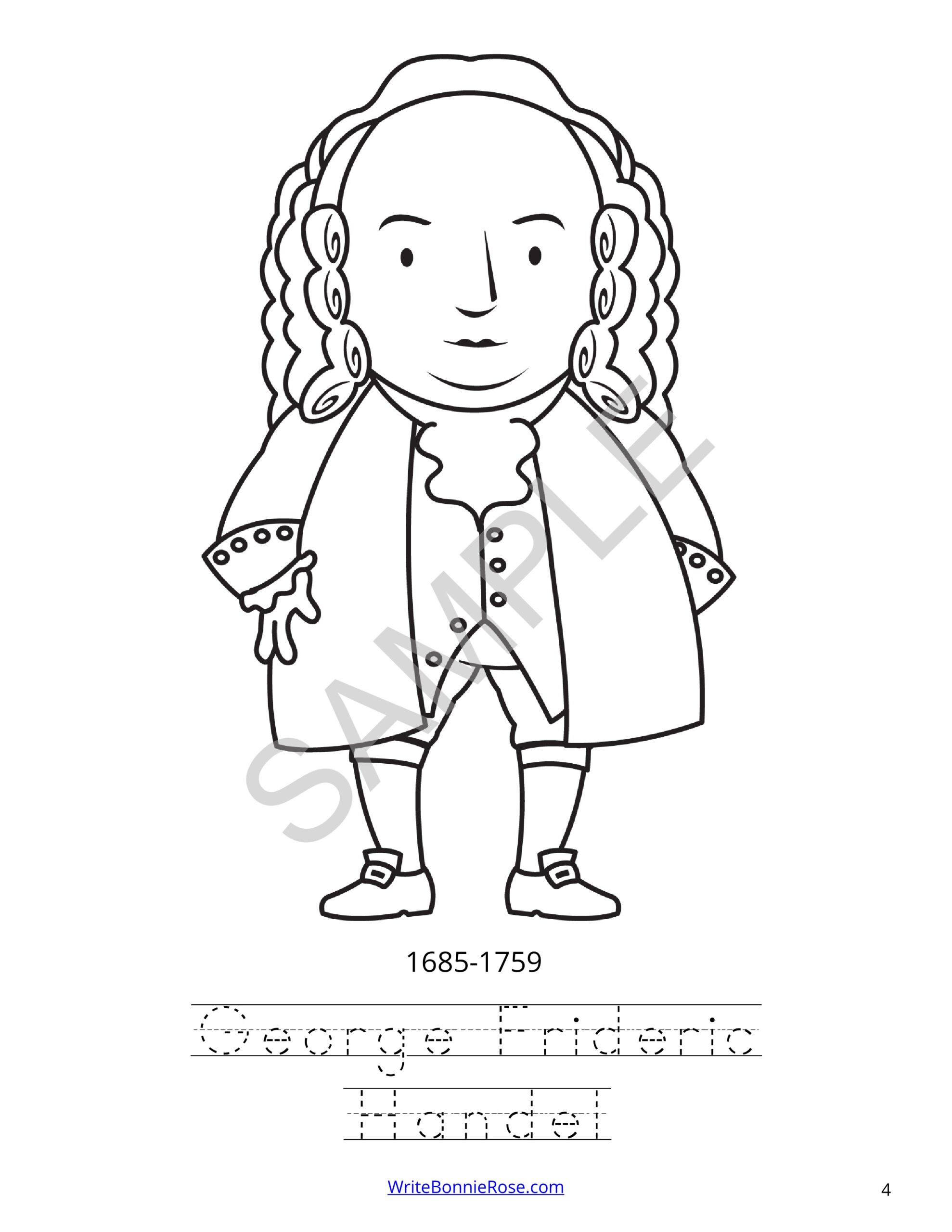 Famous Composers Coloring Book-Level A | Made By Teachers