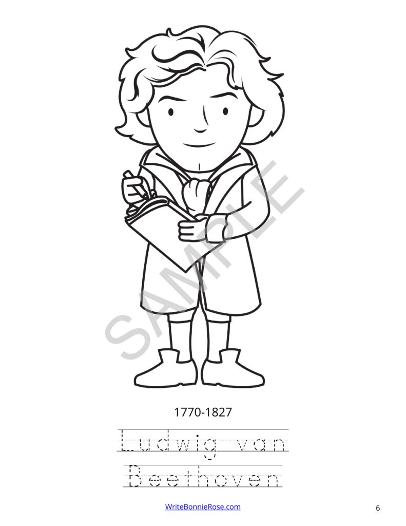 Famous Composers Coloring Book-Level A | Made By Teachers