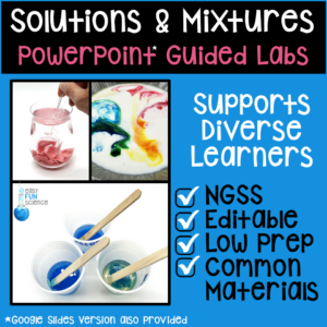 Solutions and Mixtures | Editable | Digital | Made By Teachers