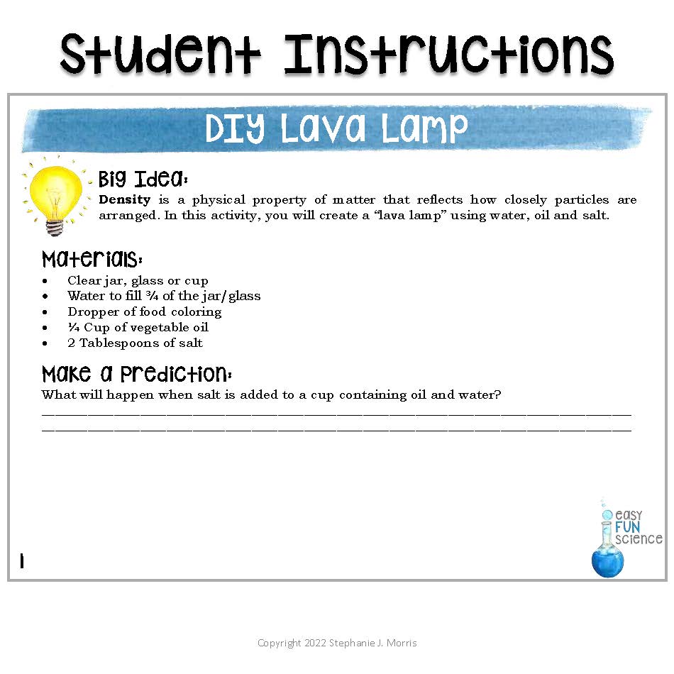 Easy Density Experiments | Editable | Digital | Made By Teachers