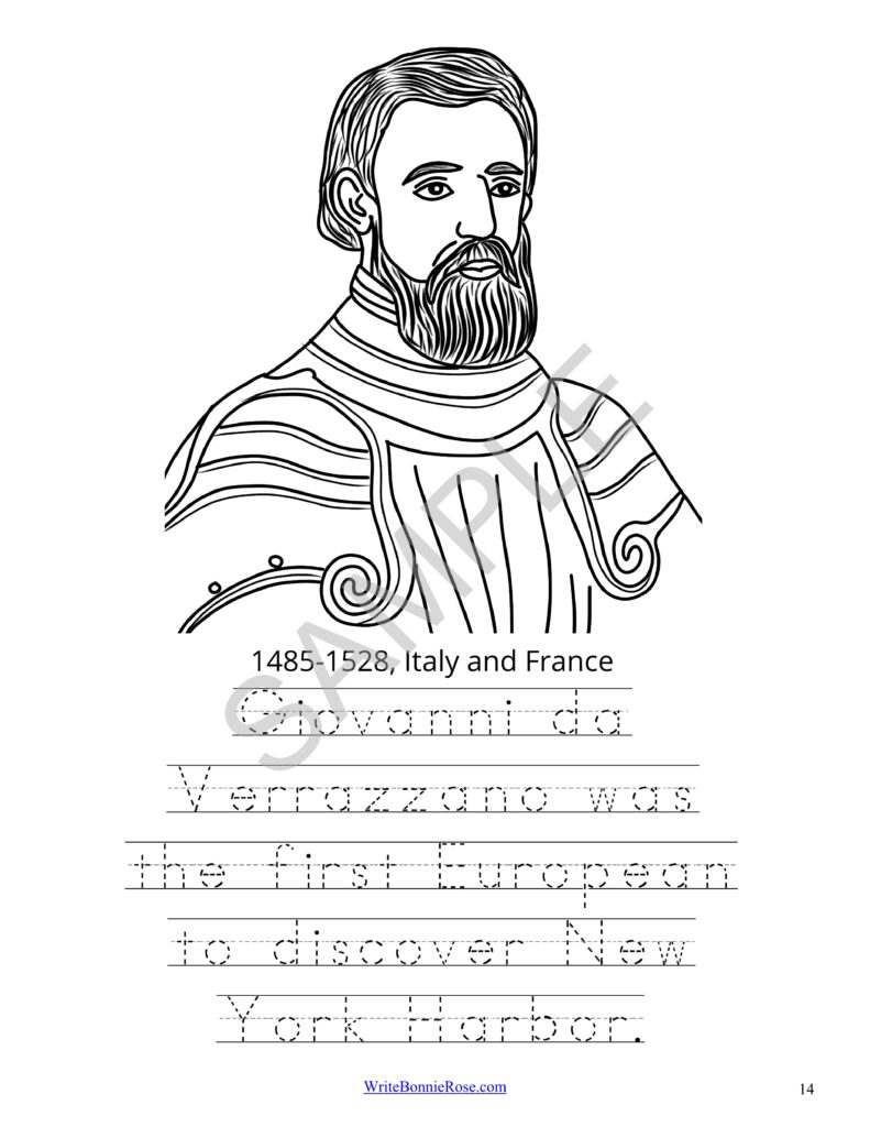 Famous Explorers Coloring Book-Level B | Made By Teachers