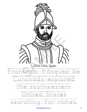 Famous Explorers Coloring Book-Level B | Made By Teachers