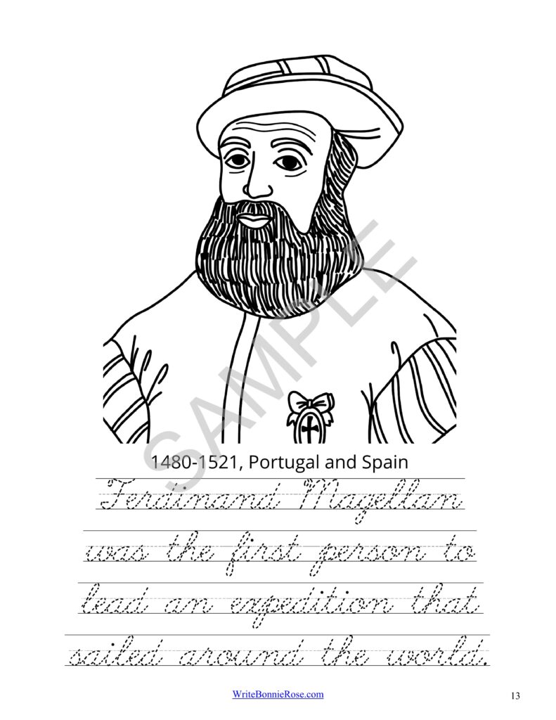 Famous Explorers Coloring Book-Level C | Made By Teachers