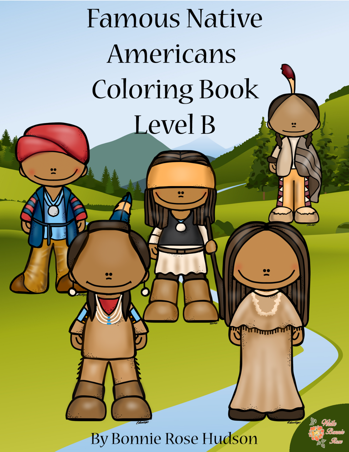 Famous Native Americans Coloring Book-Level B | Made By Teachers