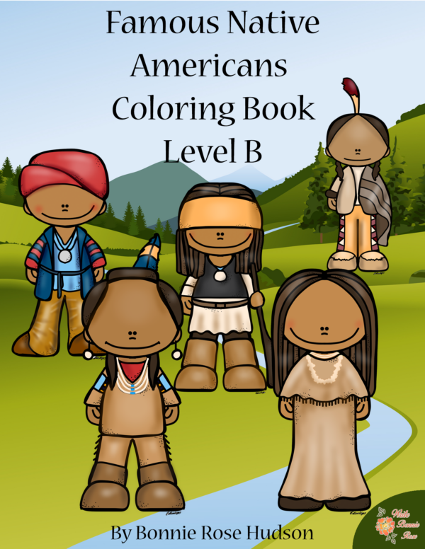 Famous Native Americans Coloring Book-Level B | Made By Teachers