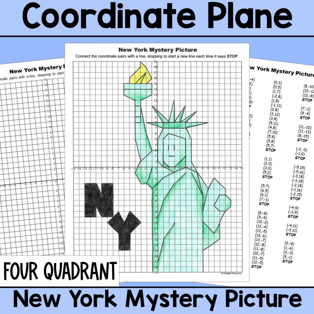 New York Coordinate Plane Mystery Graphing Picture | Fun Math Practice ...