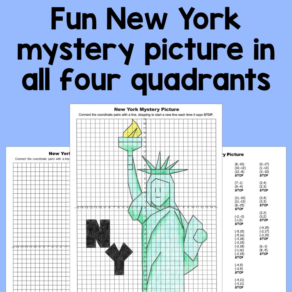 New York Coordinate Plane Mystery Graphing Picture | Fun Math Practice ...