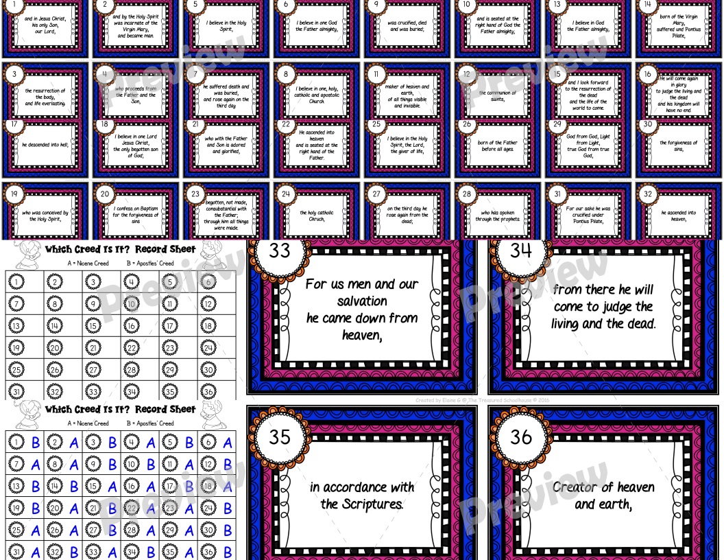 Which Creed Is It? Task Cards or SCOOT Game | Made By Teachers