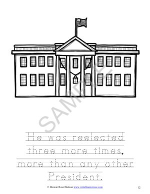 Franklin D. Roosevelt Coloring Book-Level B | Made By Teachers