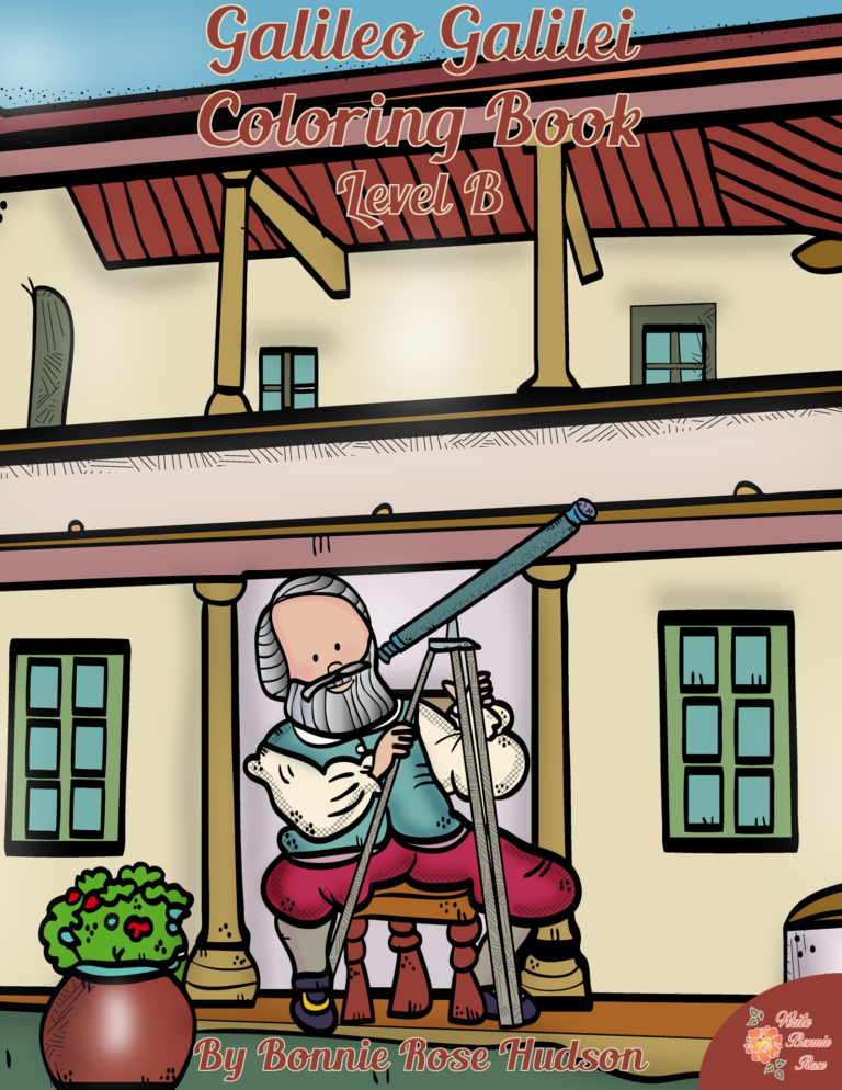 Galileo Galilei Coloring Book-Level B | Made By Teachers