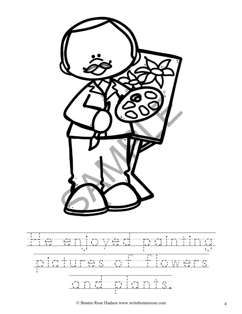 George Washington Carver Coloring Book-Level B | Made By Teachers