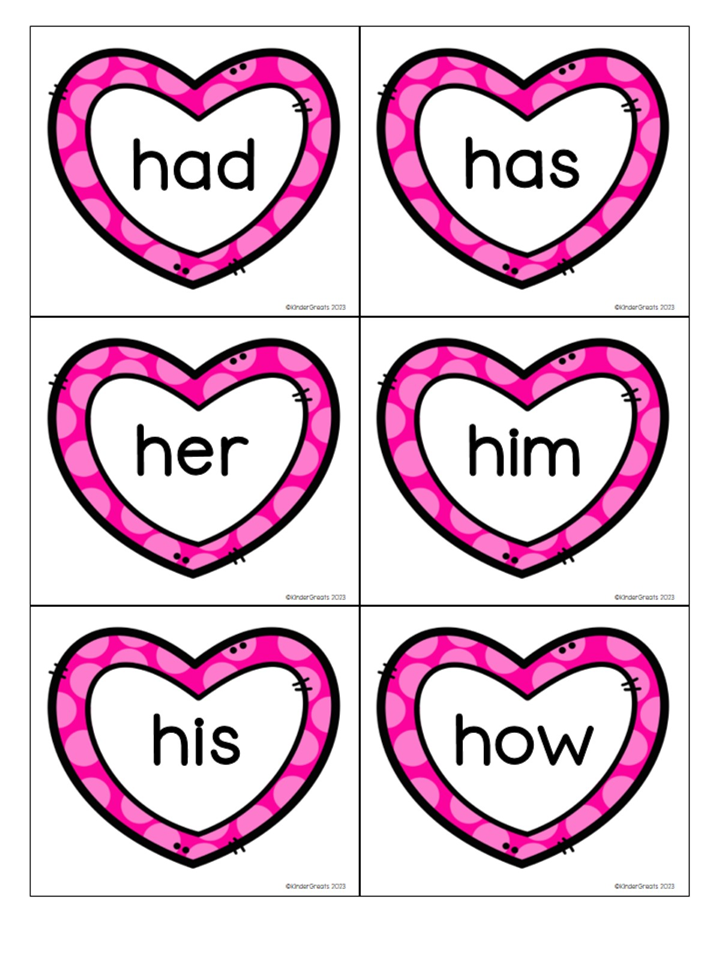 Dolch Grade One Sight Word Game for Valentine's Day | Made By Teachers