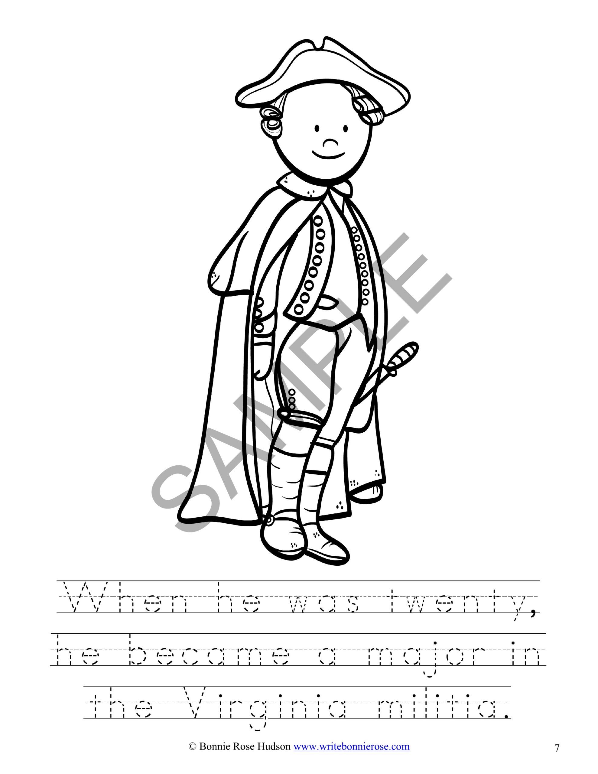 George Washington Coloring Book-Level B | Made By Teachers